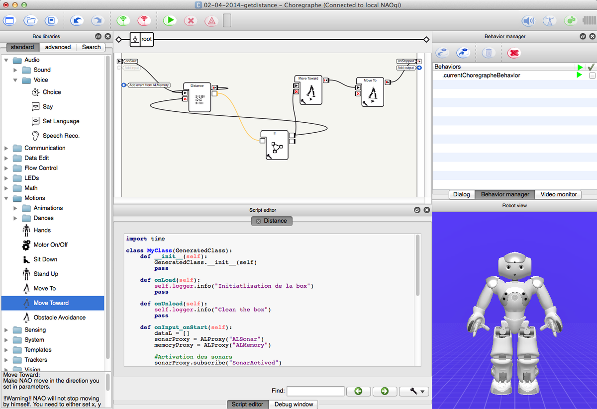 Robots humanoïdes 2013 groupe I — Wiki de Projets IMA